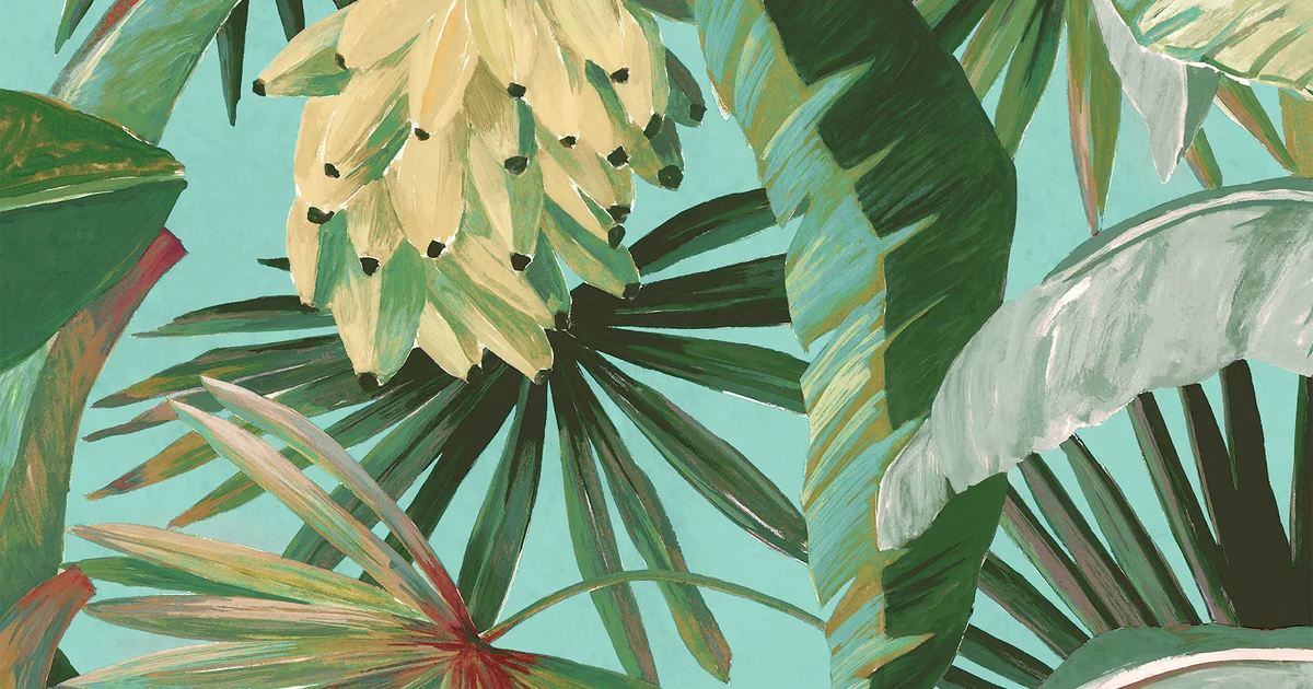 Mokum by Catherine Martin La Palma Wallpaper Aqua | James Dunlop Textiles